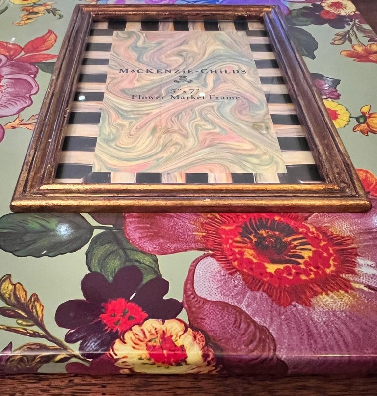 Large Mackenzie-Childs Flower Market Picture Frame with Green ...