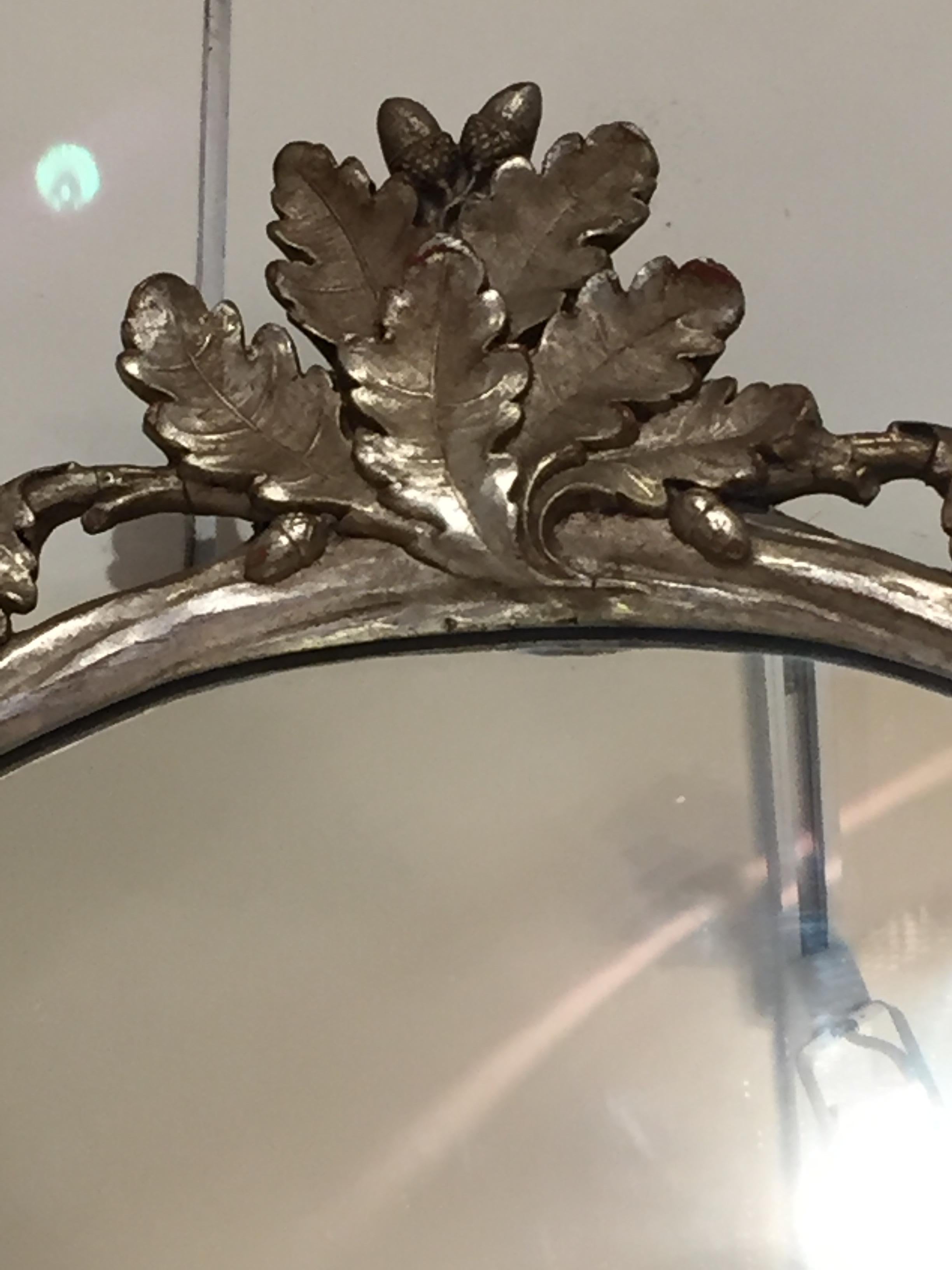 Large Magnificent Silver Gilt Acorn and Leaf Motif Mirror at 1stDibs ...