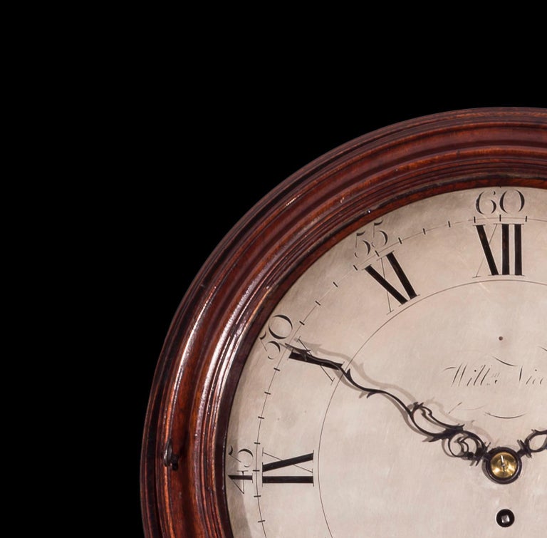 Large Mahogany 18th Century Dial Clock, William Nicoll, London at 1stDibs