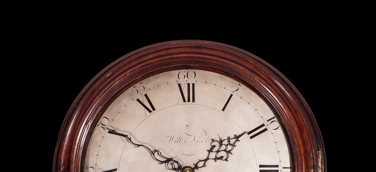 Large Mahogany 18th Century Dial Clock, William Nicoll, London at 1stDibs