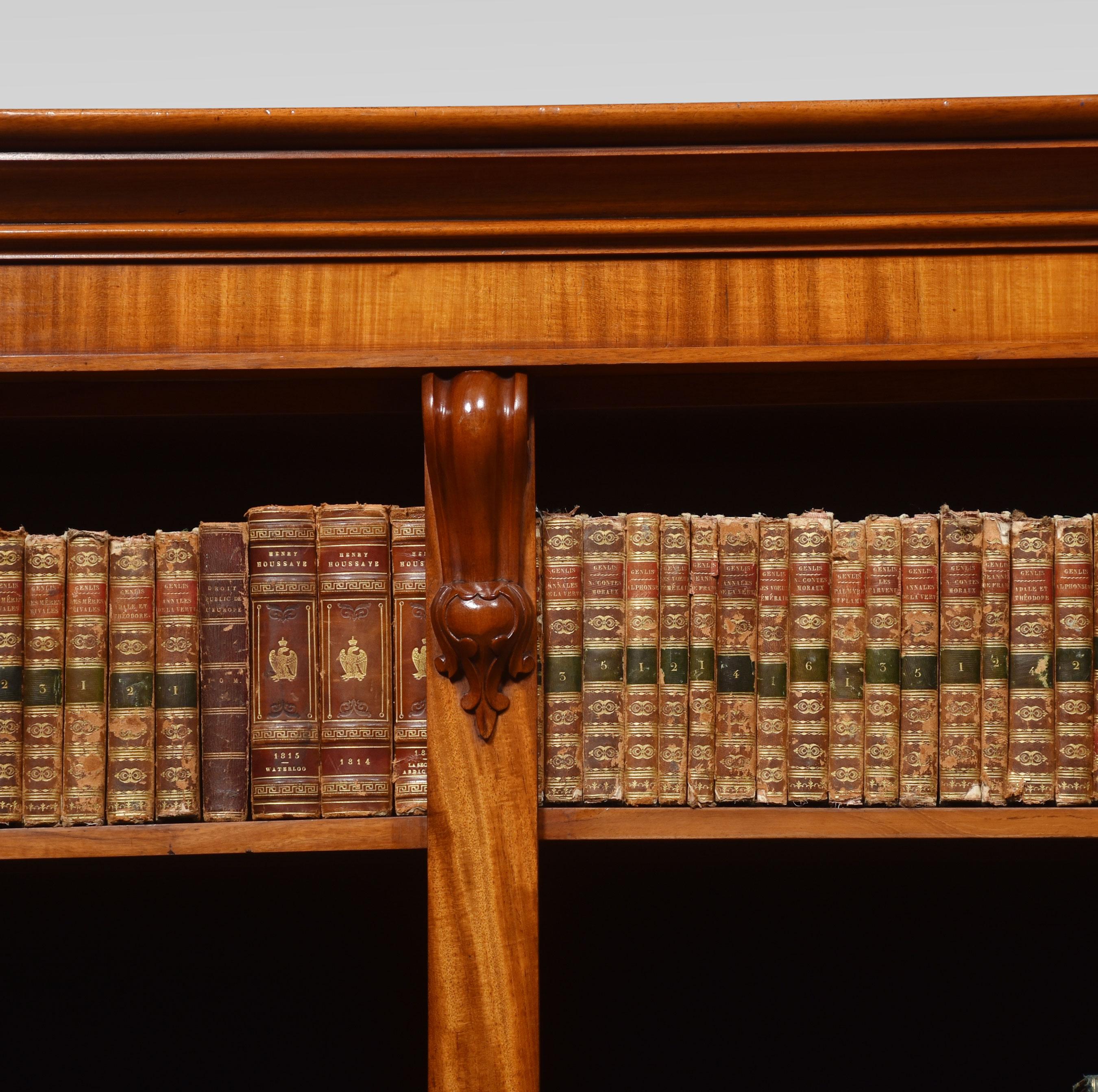 Large Mahogany Open Bookcase For Sale at 1stDibs