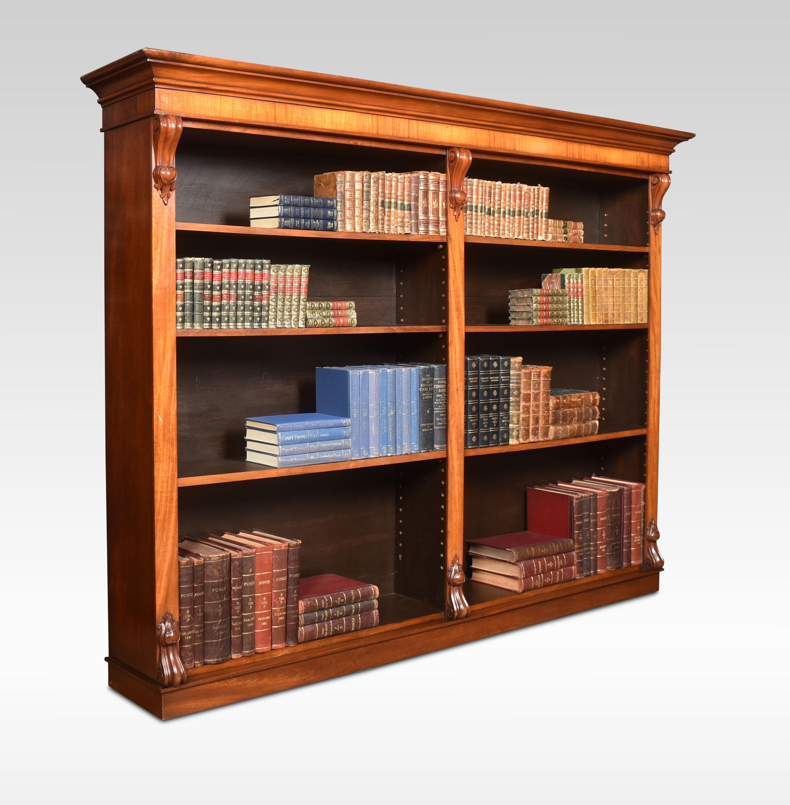 Large Mahogany Open Bookcase For Sale at 1stDibs