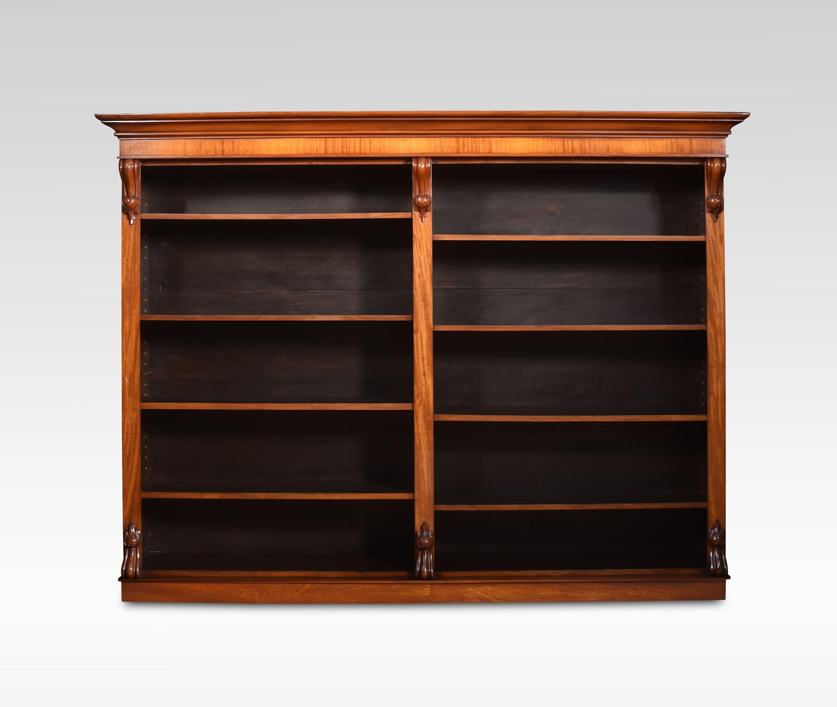 Large Mahogany Open Bookcase For Sale at 1stDibs