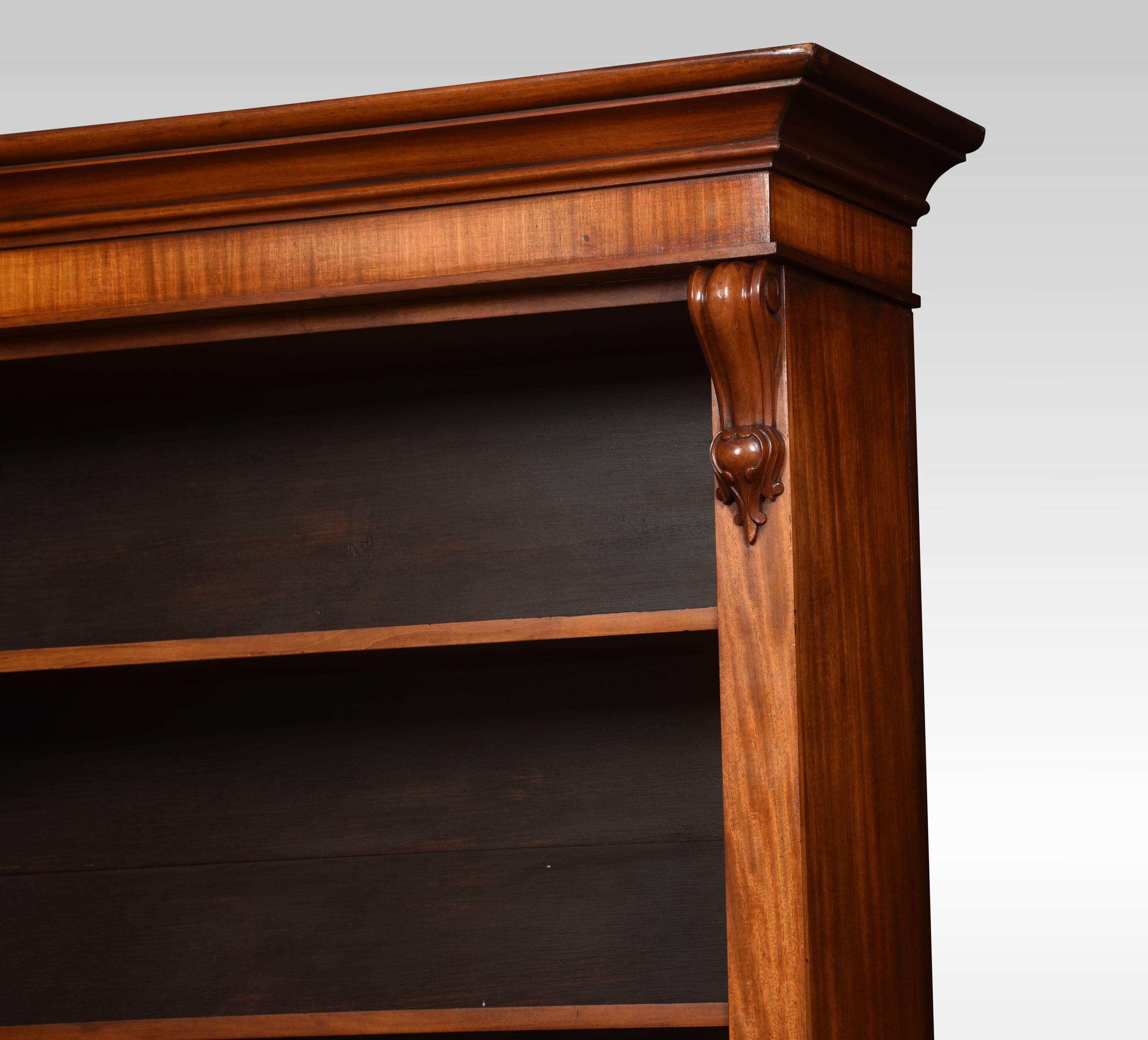 Large Mahogany Open Bookcase For Sale at 1stDibs