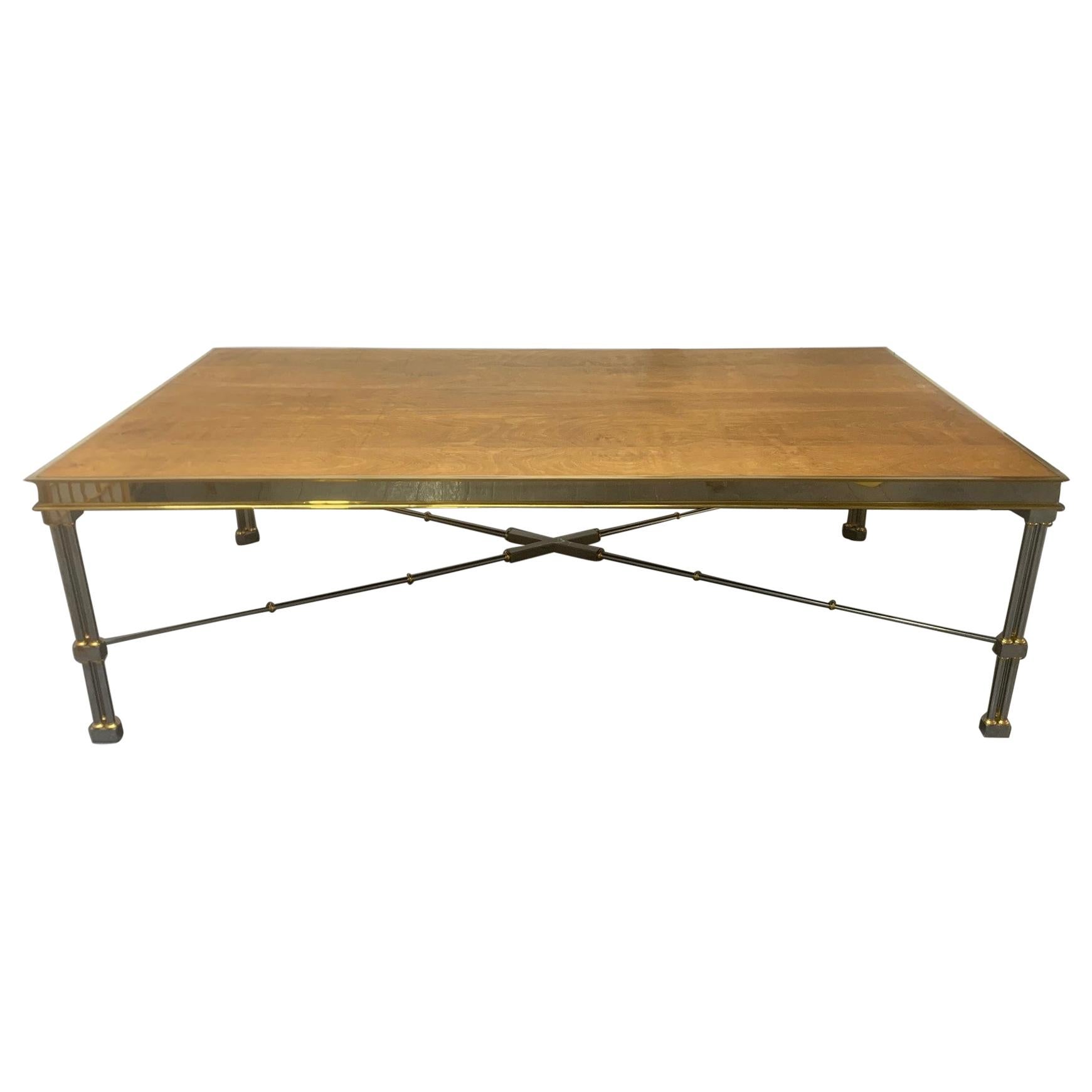 Gunmetal and Brass Dining Table in the Style of Maison Jansen For Sale ...