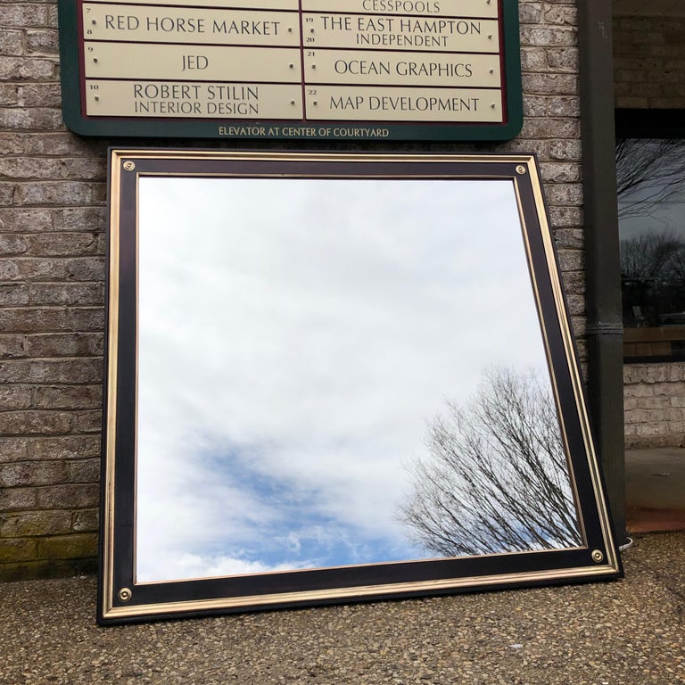 Large Maison Jansen Wood and Bronze Mirror at 1stDibs