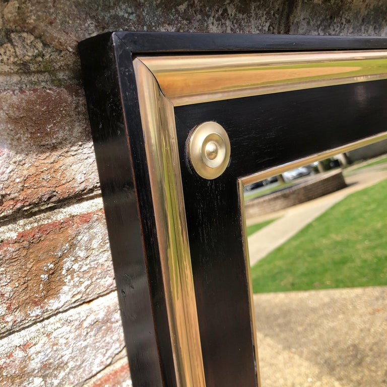 Large Maison Jansen Wood and Bronze Mirror at 1stDibs