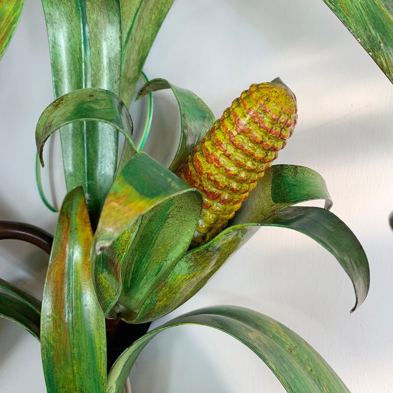 Large Maize Toleware Wall Light 1970's France For Sale at 1stDibs