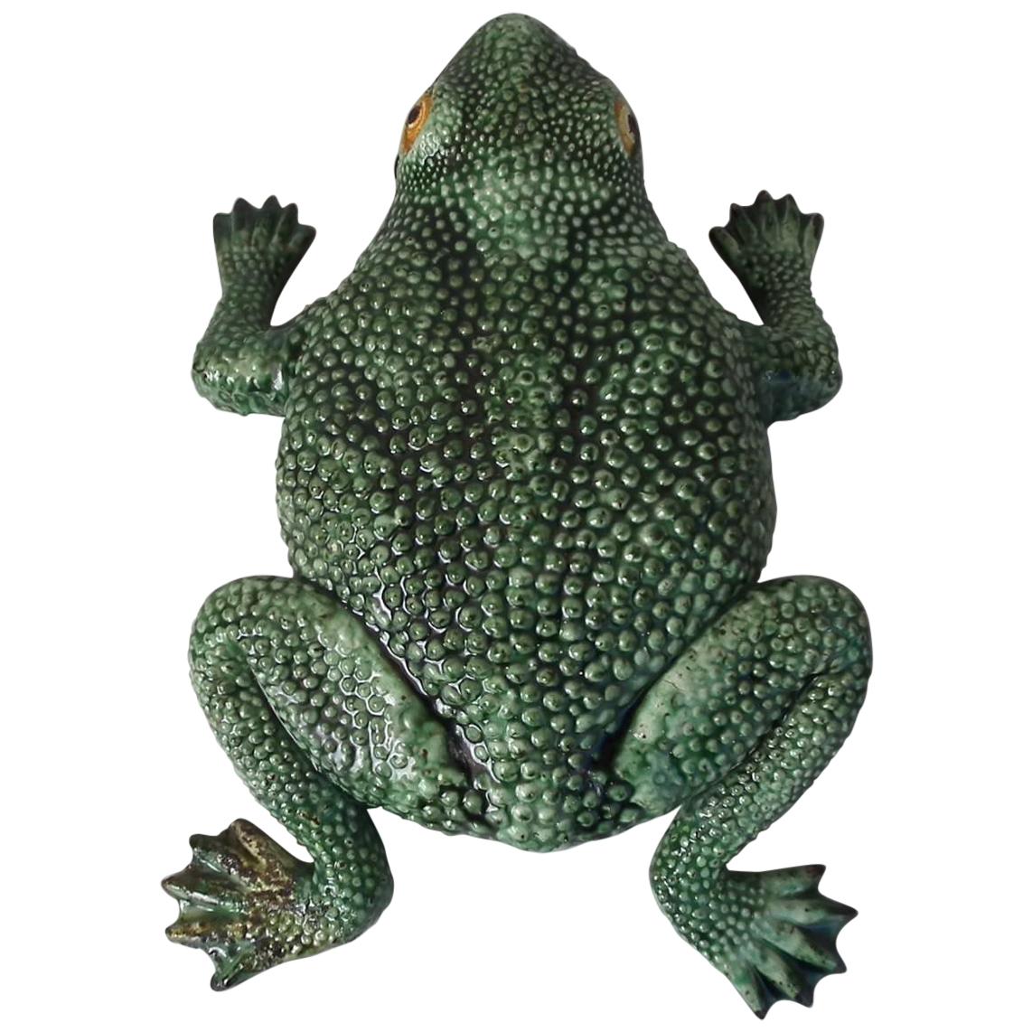 Large Majolica Palissy Toad Figure at 1stDibs