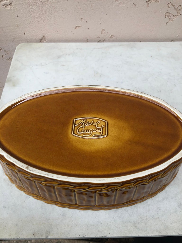 Large Majolica Pate Tureen Caugant Circa 1950 For Sale at 1stDibs