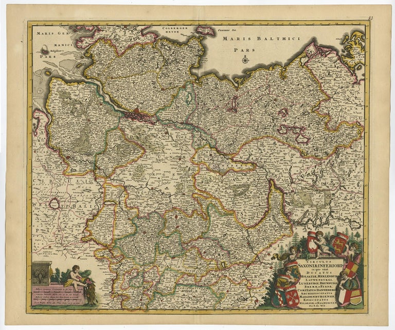 Large Map of Germany with Berlin, Bremen, Hamburg, Osnabruck and ...