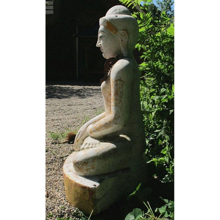 Large Marble Buddha from Burma For Sale at 1stDibs