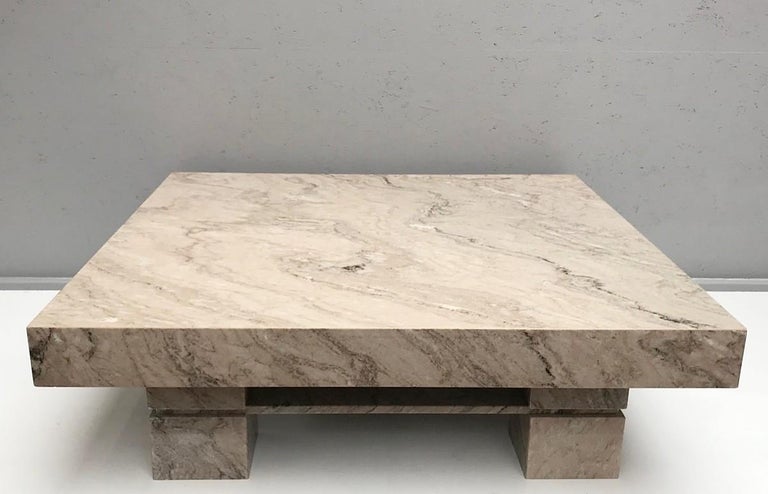 Large Marble Coffee Table For Sale at 1stDibs