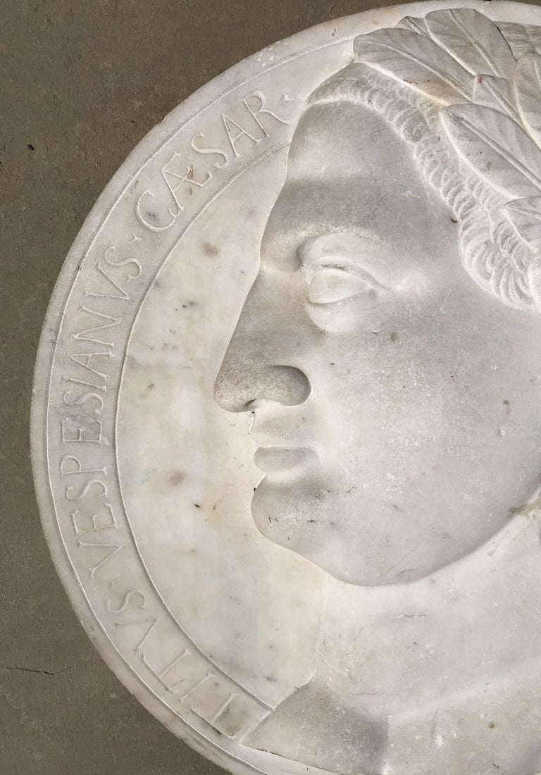 Large Marble Profile Plaque of Caesar Augustus at 1stDibs