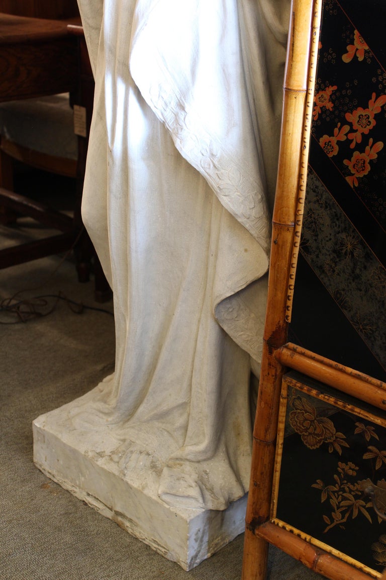 Large Marble Statue of the Virgin Mary at 1stDibs | marble mary statue