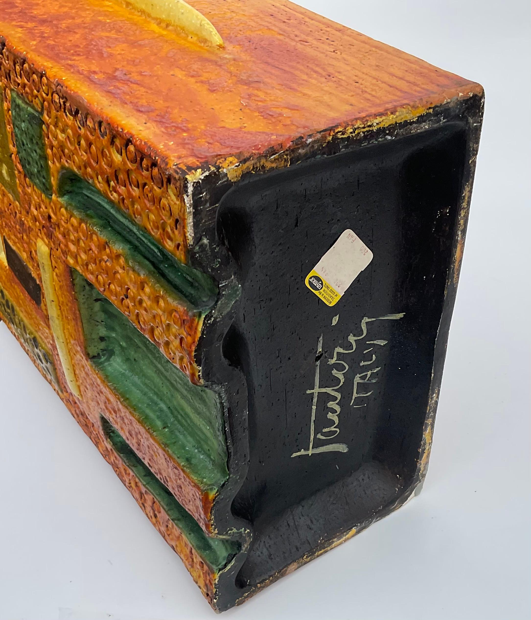 LARGE Marcello Fantoni Raymor Lion Table Sculpture Vibrant yellow ...