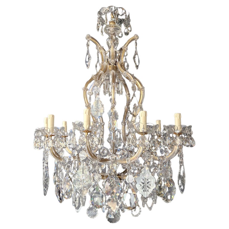 Large Maria Theresa Crystal Chandelier Antique Classic Clear Glass For ...