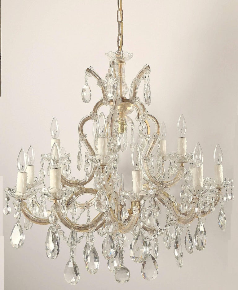 Large Maria Theresa Sixteen-Light Chandelier at 1stDibs