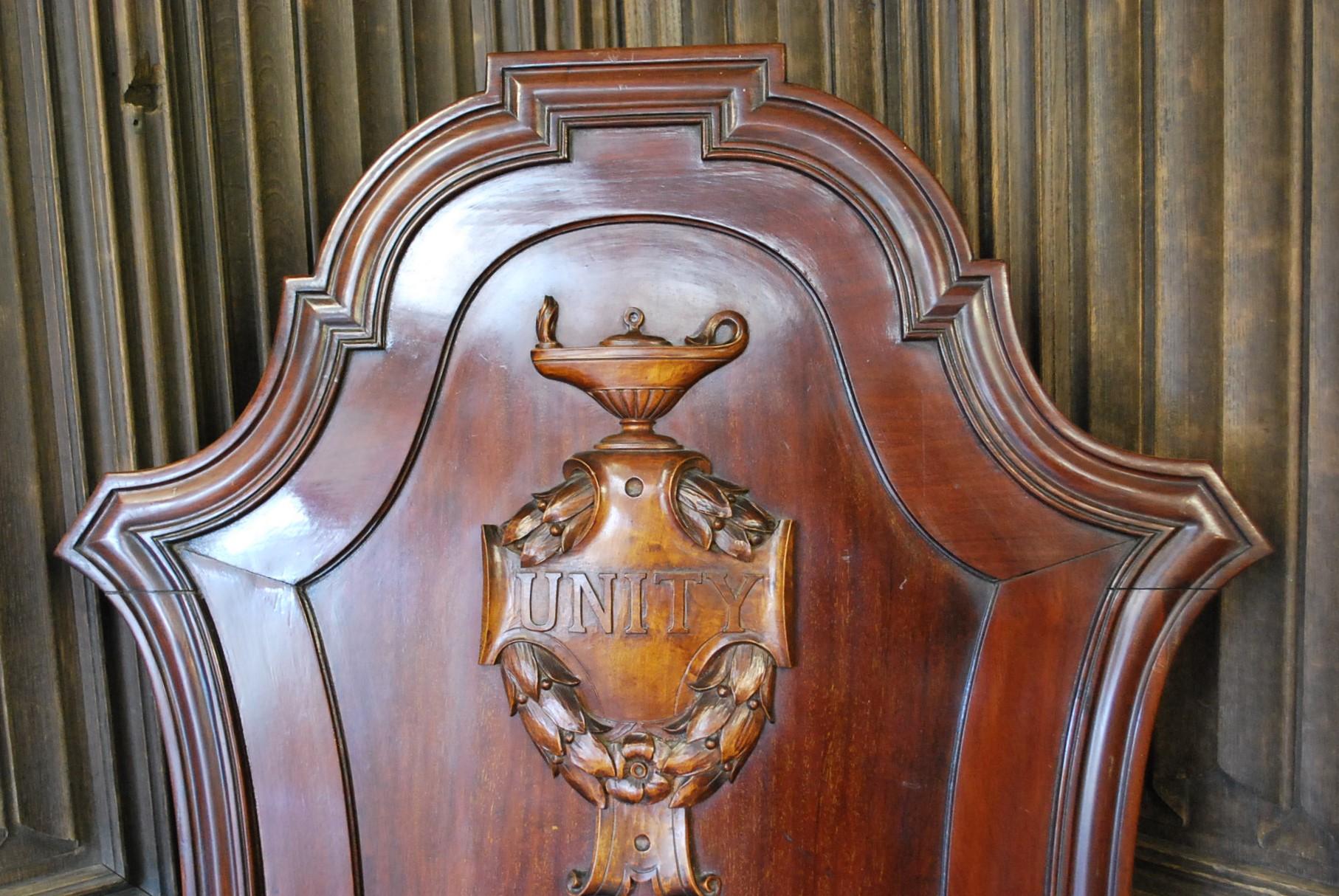 Large masonic throne chair For Sale at 1stDibs