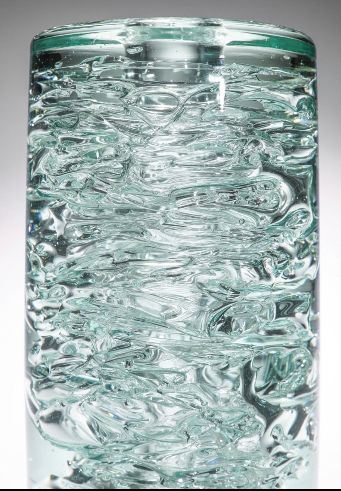 Large Massive Art Glass Object by Frantisek Vizner for Skrdlovice ...