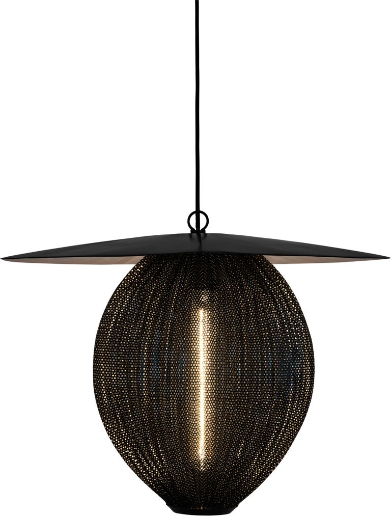 Large Mathieu Matégot 'Satellite' Pendant in Black For Sale at 1stDibs