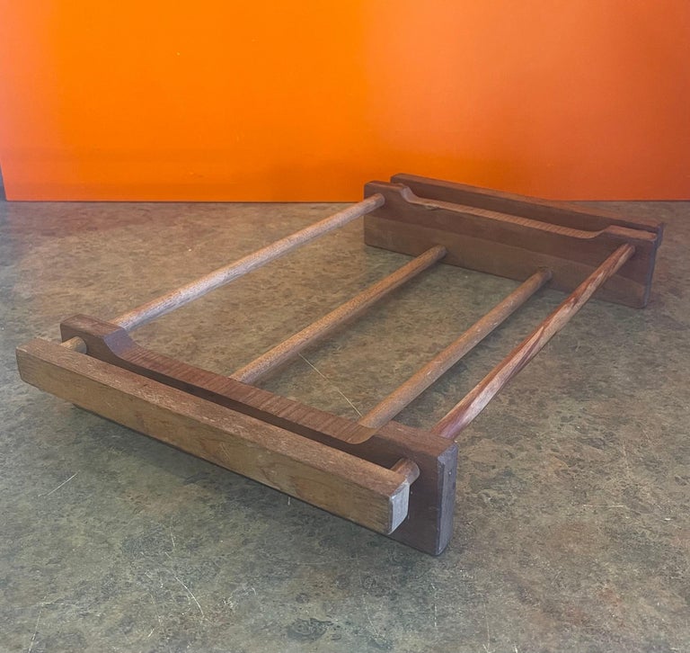 Large MCM Solid Wood Trivet For Sale at 1stDibs