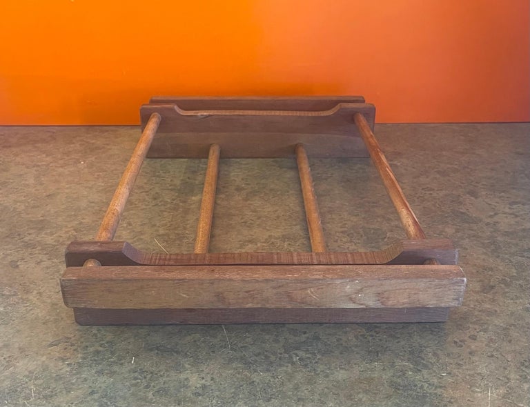Large MCM Solid Wood Trivet For Sale at 1stDibs