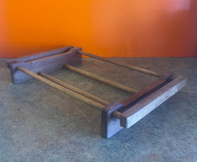 Large MCM Solid Wood Trivet For Sale at 1stDibs