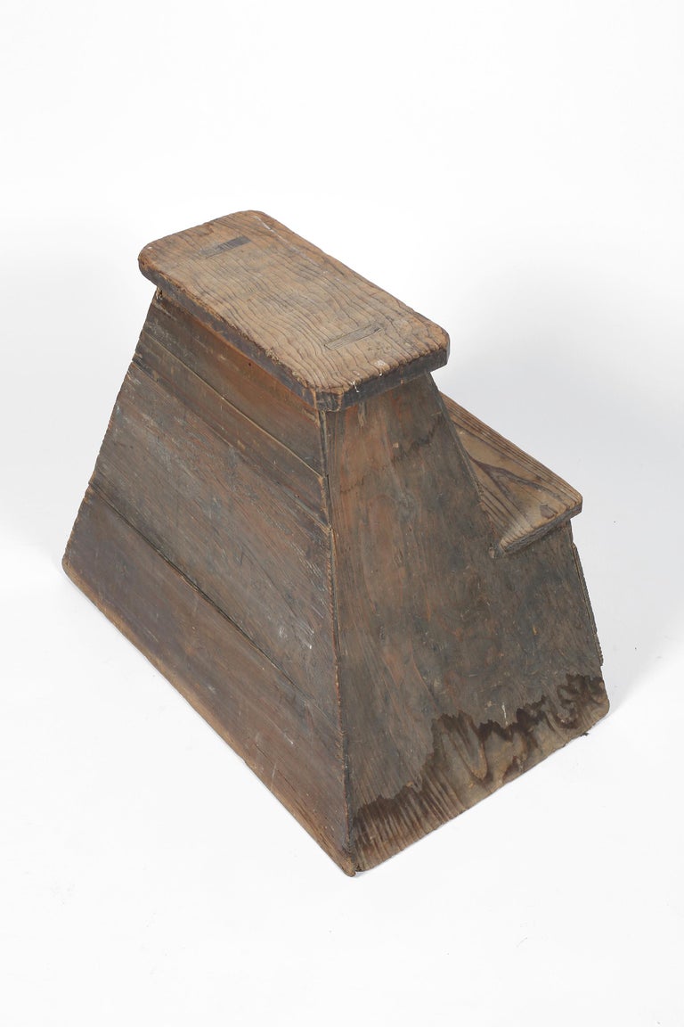 Large Meiji Era Japanese Street Vendor Stool For Sale at 1stDibs