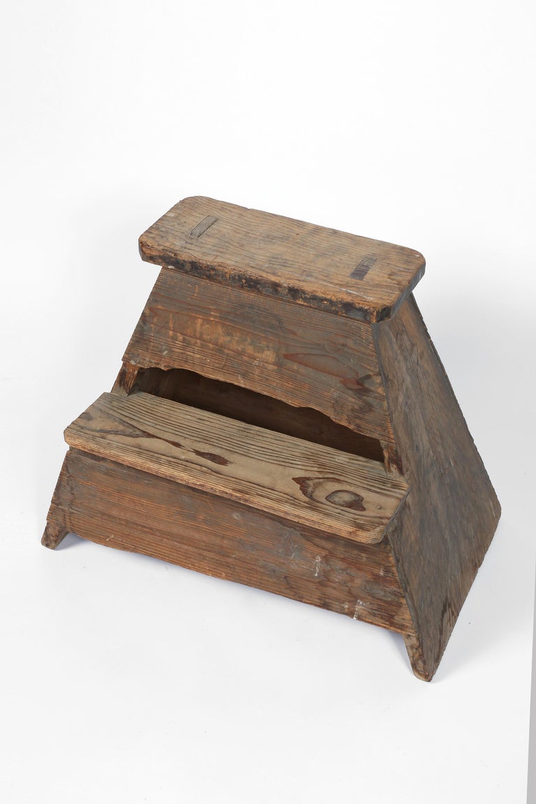 Large Meiji Era Japanese Street Vendor Stool For Sale at 1stDibs