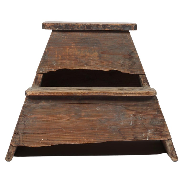 Large Meiji Era Japanese Street Vendor Stool For Sale at 1stDibs