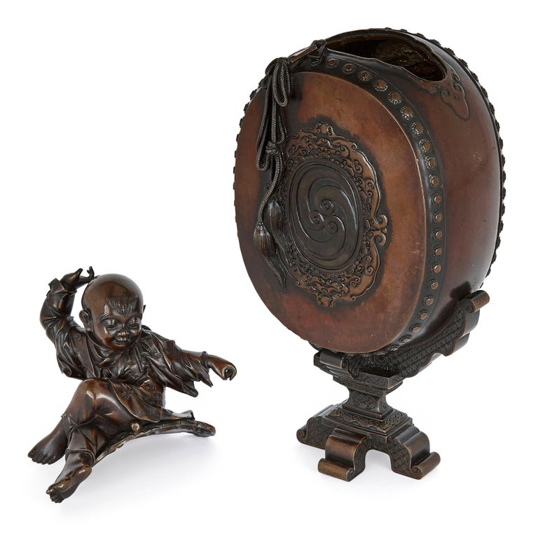 Large Meiji Period Bronze Koro Incense Burner at 1stDibs