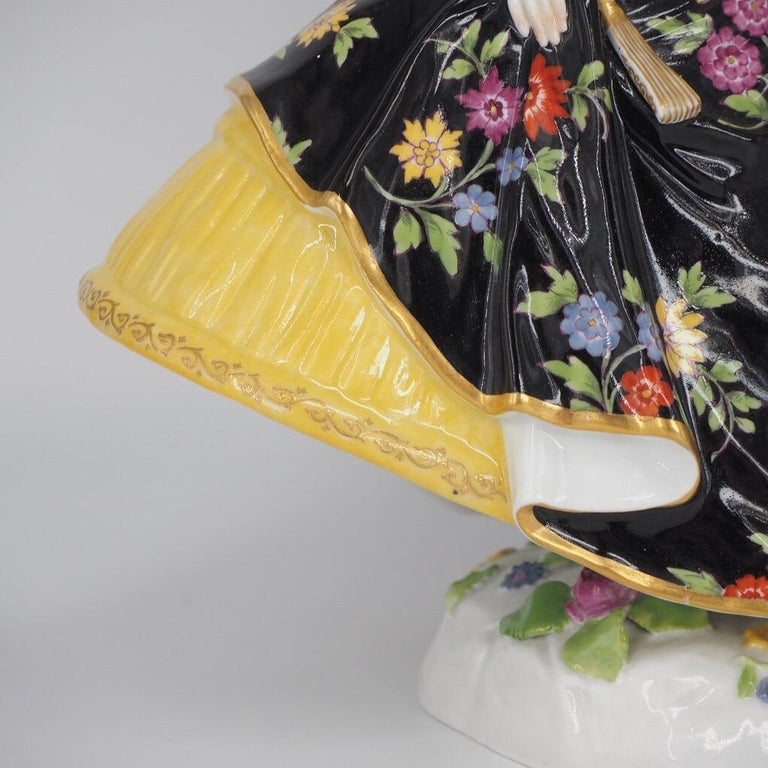 Large Meissen Group of a Courting Couple, 19th Century For Sale at 1stDibs