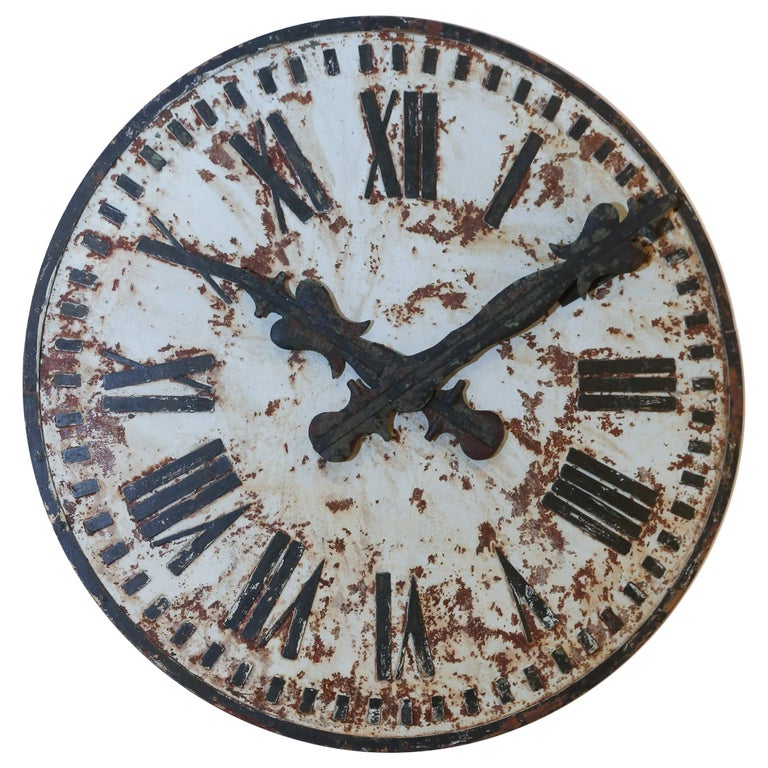 Large Metal Clock Face at 1stDibs