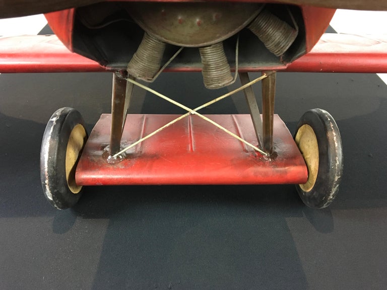 Large Metal Fokker Red Baron Tri-Plane Model For Sale at 1stDibs