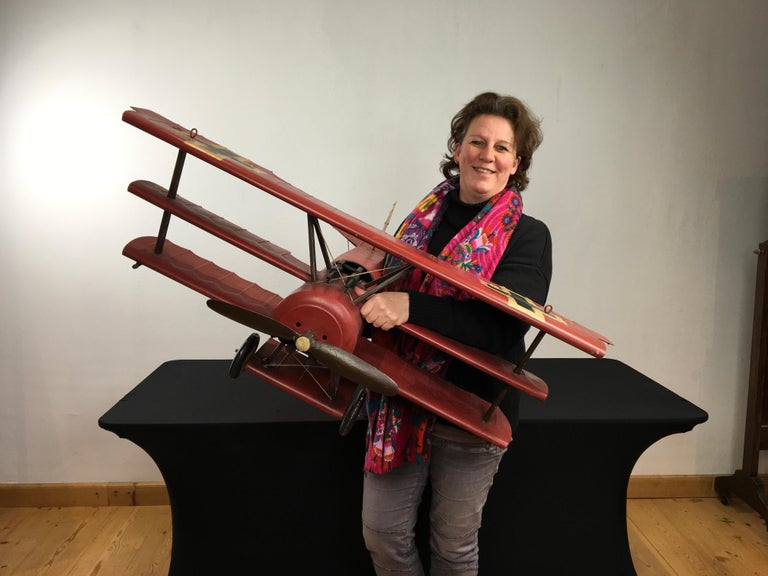 Large Metal Fokker Red Baron Tri-Plane Model For Sale at 1stDibs