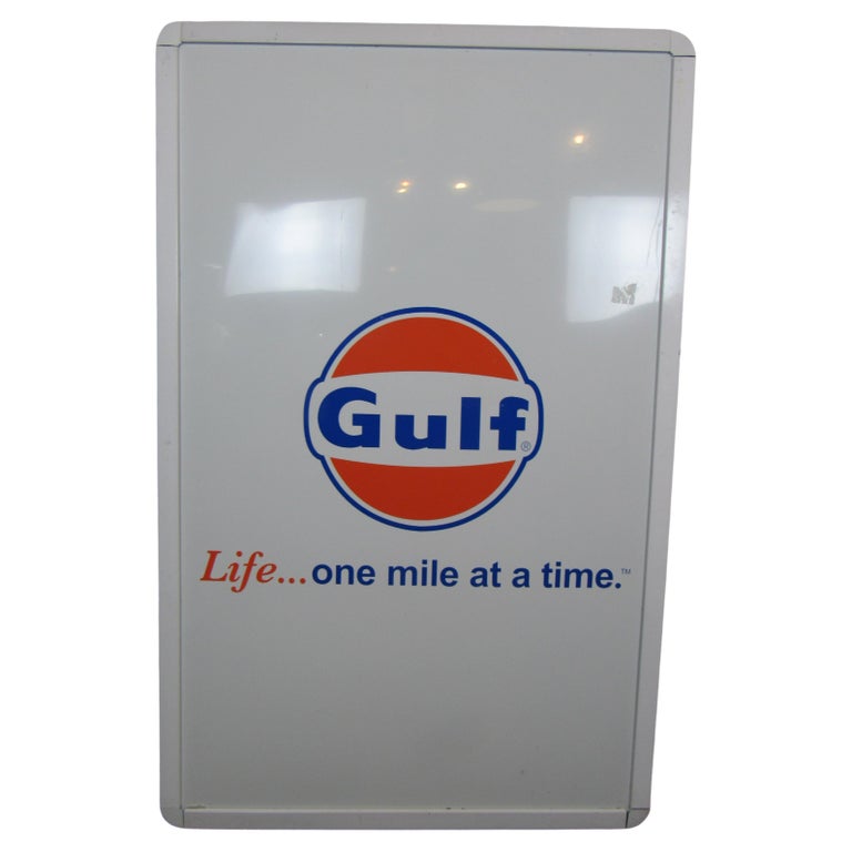 Large Metal Gulf Gas Station Sign For Sale at 1stDibs