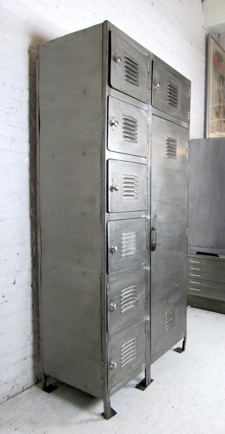Large Metal Industrial Locker at 1stDibs | industrial locker cabinet ...