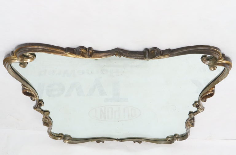 Large Cast Metal Silver Gilt Scroll Frame Mirror at 1stDibs | cast ...