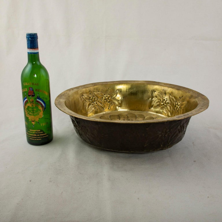Large Mid-18th Century French Brass Repousse Church Offering Plate C ...