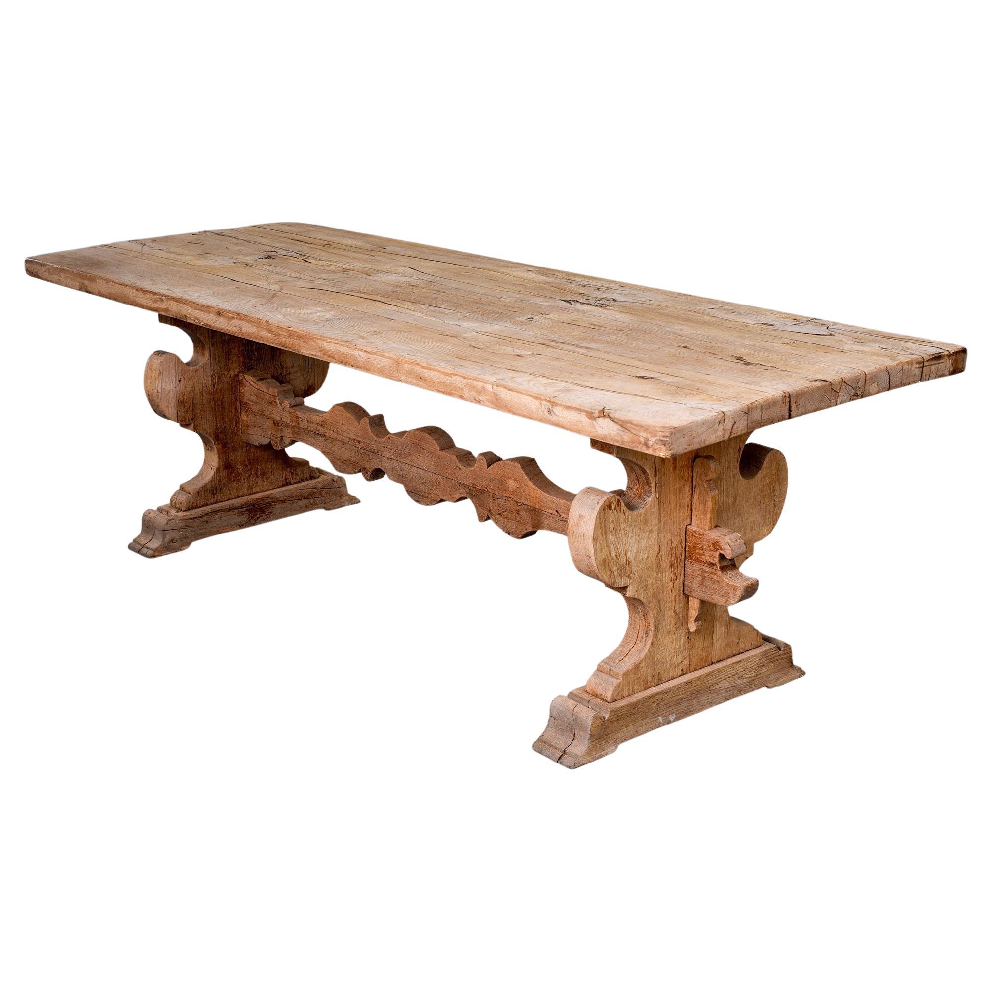 Early 19th Century Farm or Trestle Table in Oak at 1stDibs