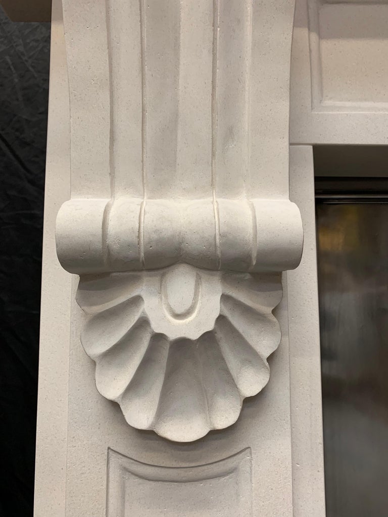 Large Mid-19th Century Style Limestone Corbel Fireplace Surround For ...