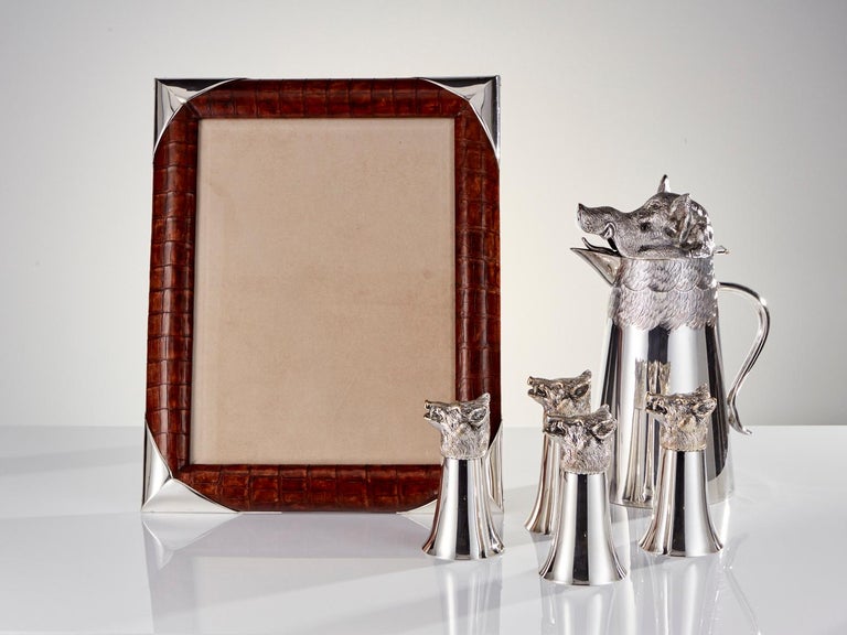 Large Mid 20th Century Boars Head Jug with Four Cups Circa 1960 For ...