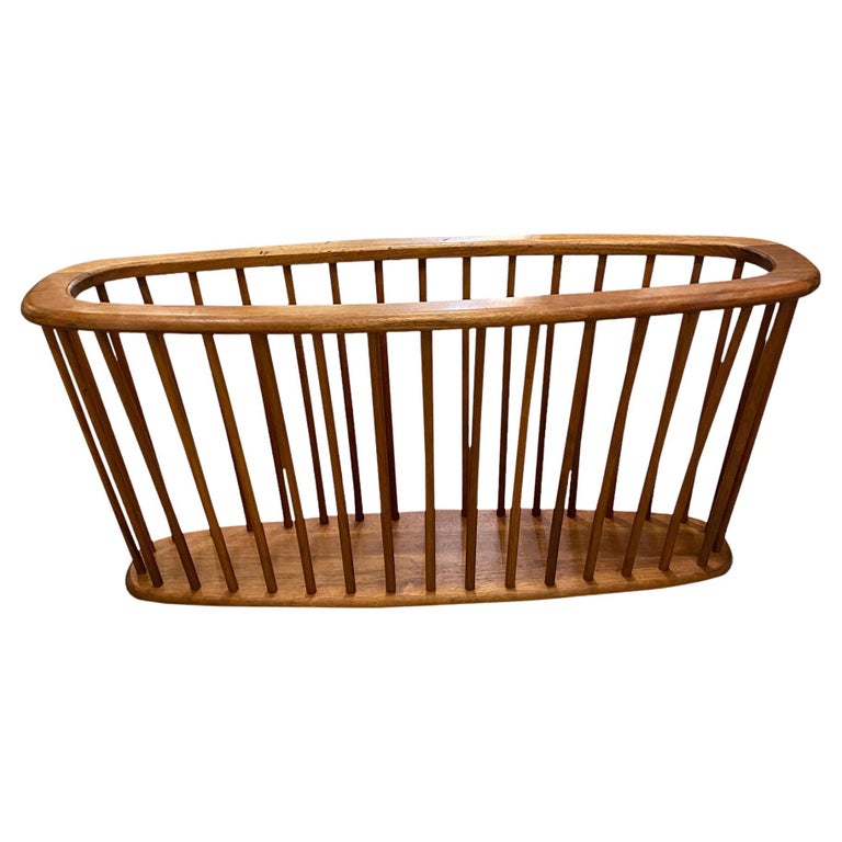 Large Midcentury Arthur Umanoff Walnut Magazine Rack For Sale at 1stDibs