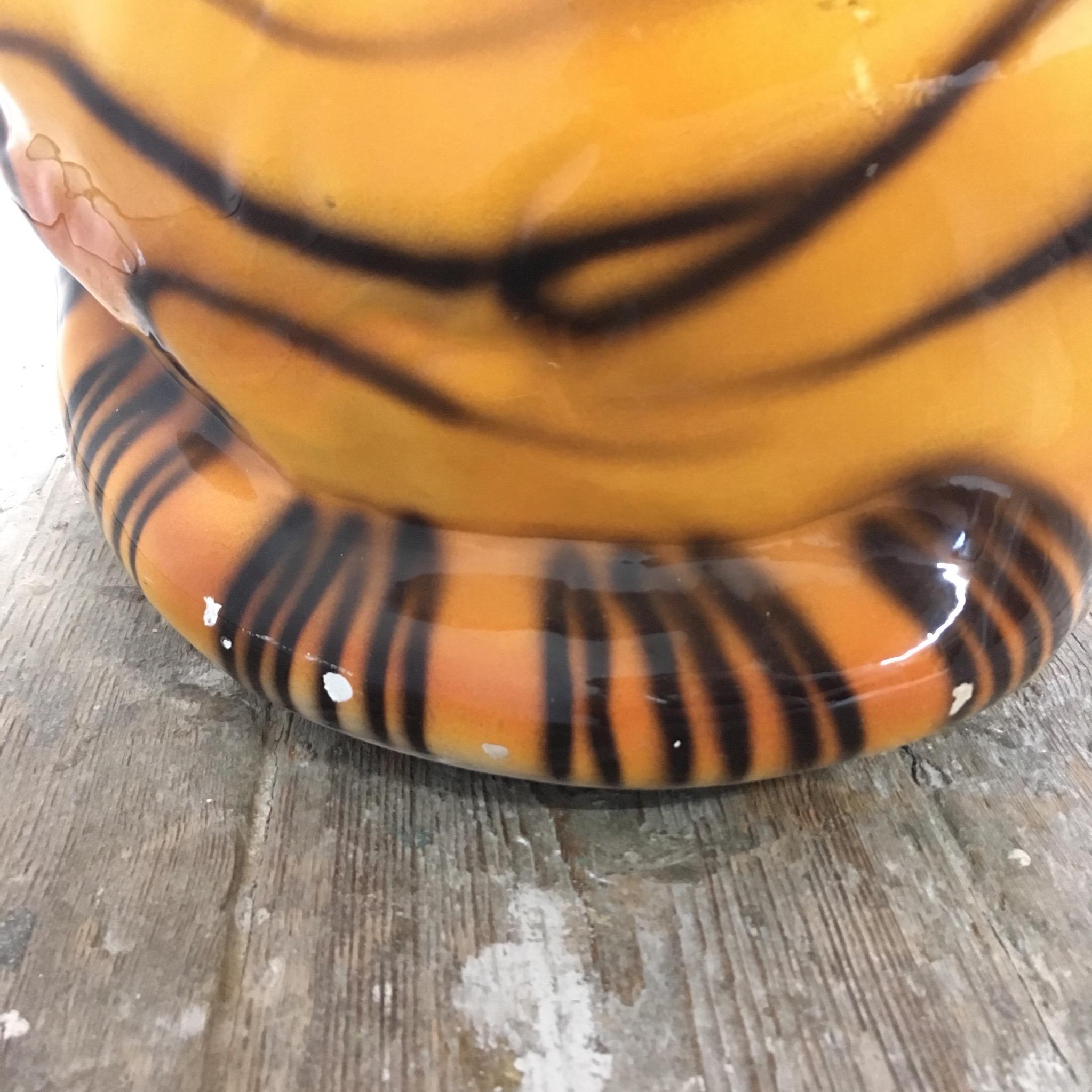 Large Mid Century Ceramic Tiger at 1stDibs