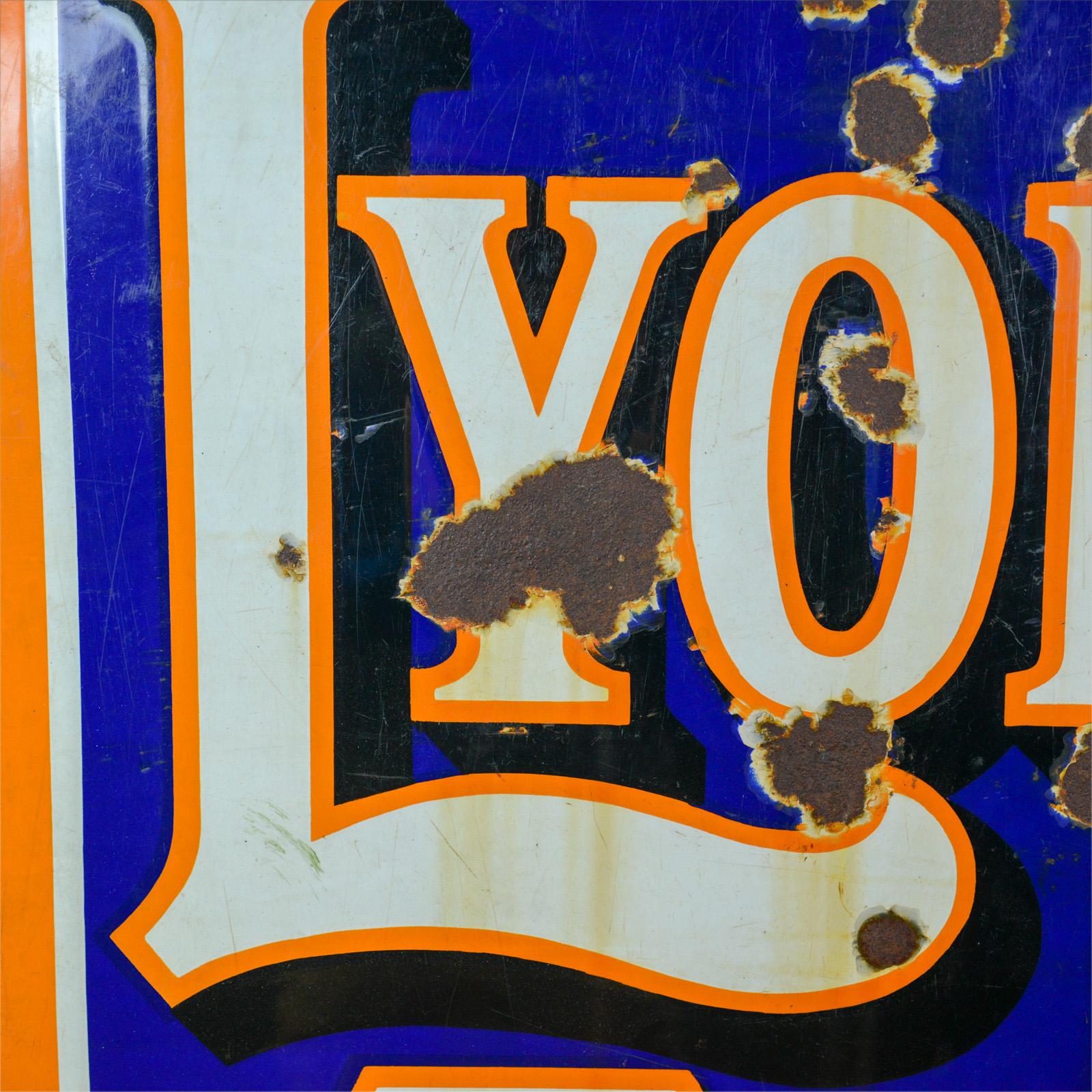 Large, Midcentury, Enamel Sign, English, Vintage, Lyons Tea ...