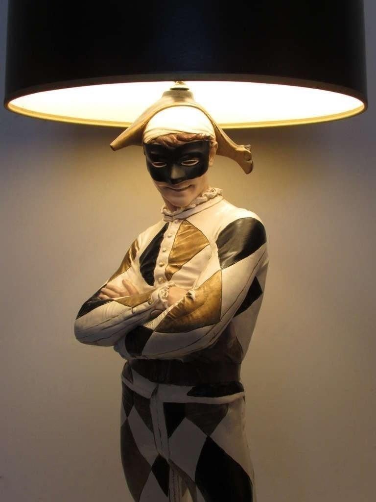Large Midcentury Harlequin Jester Table Lamp at 1stDibs | harlequin ...