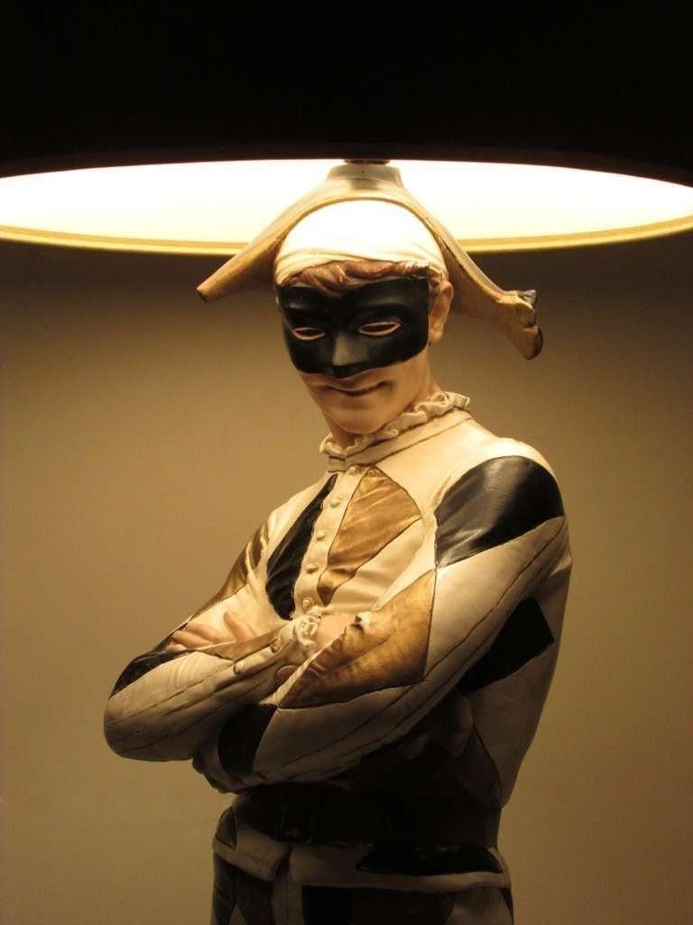 Large Midcentury Harlequin Jester Table Lamp at 1stDibs | harlequin ...