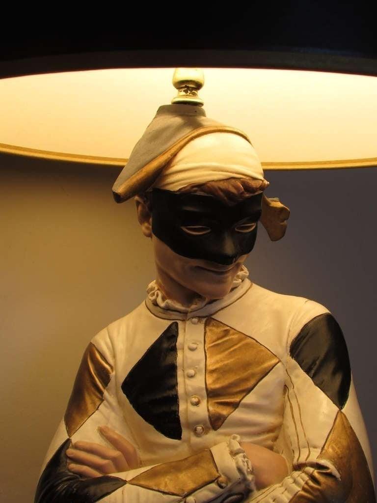 Large Midcentury Harlequin Jester Table Lamp at 1stDibs | harlequin ...