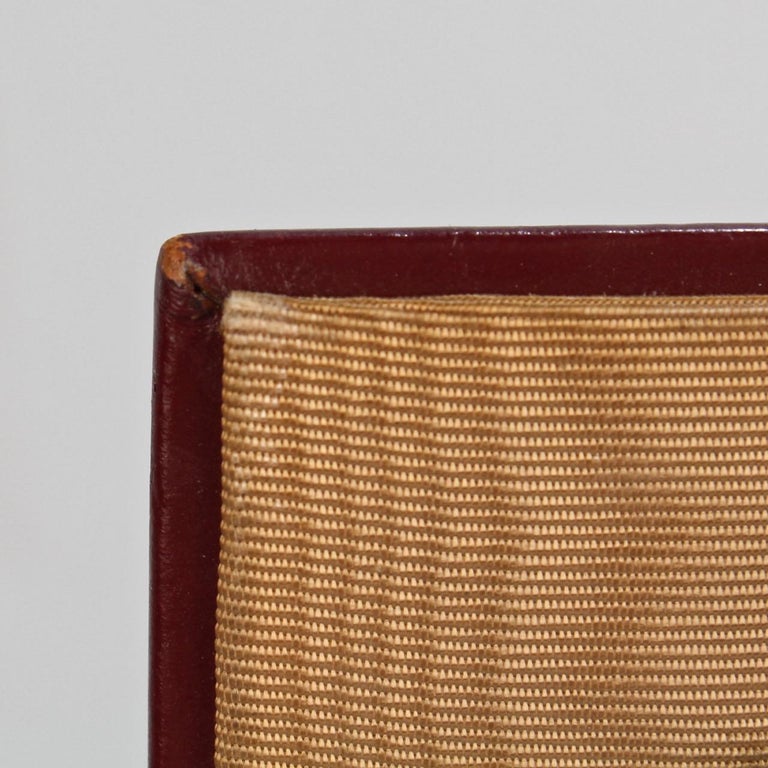 Large Midcentury Italian Burgundy Leather Easel Back Photo or Picture ...